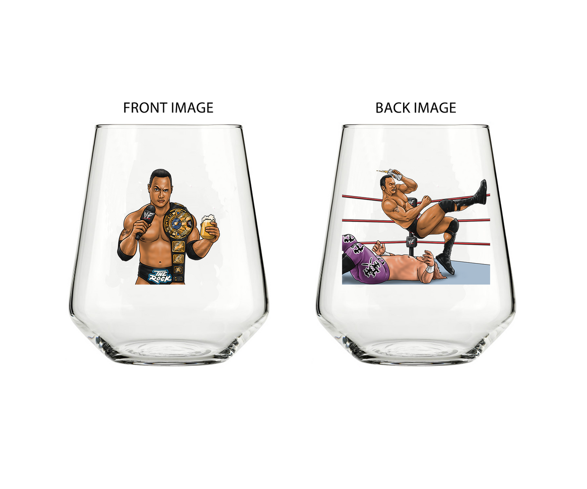 The Rock - Wrestling Beer Glass – Pop Pop Glass